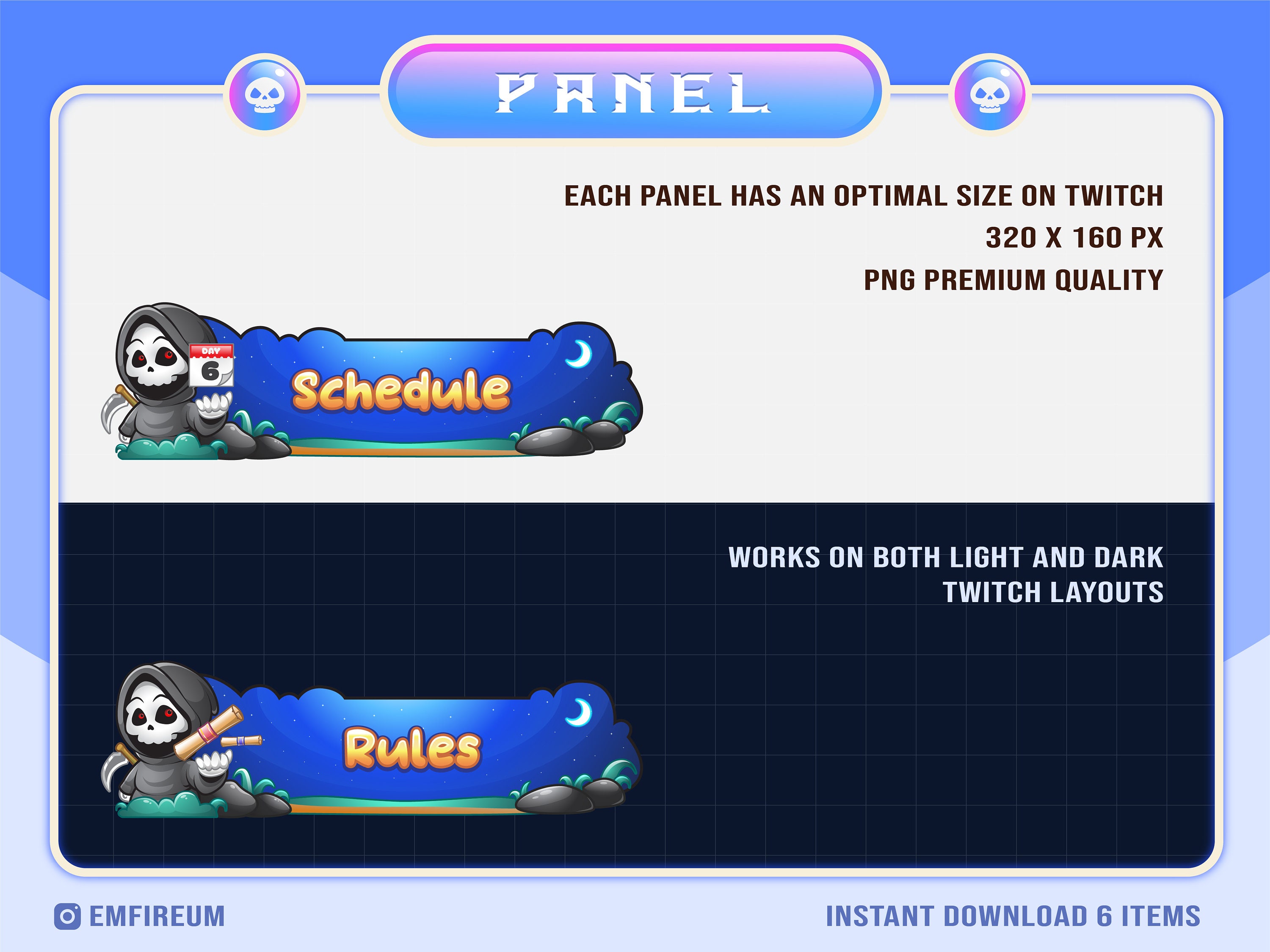 Grim Reaper Panel - Etsy