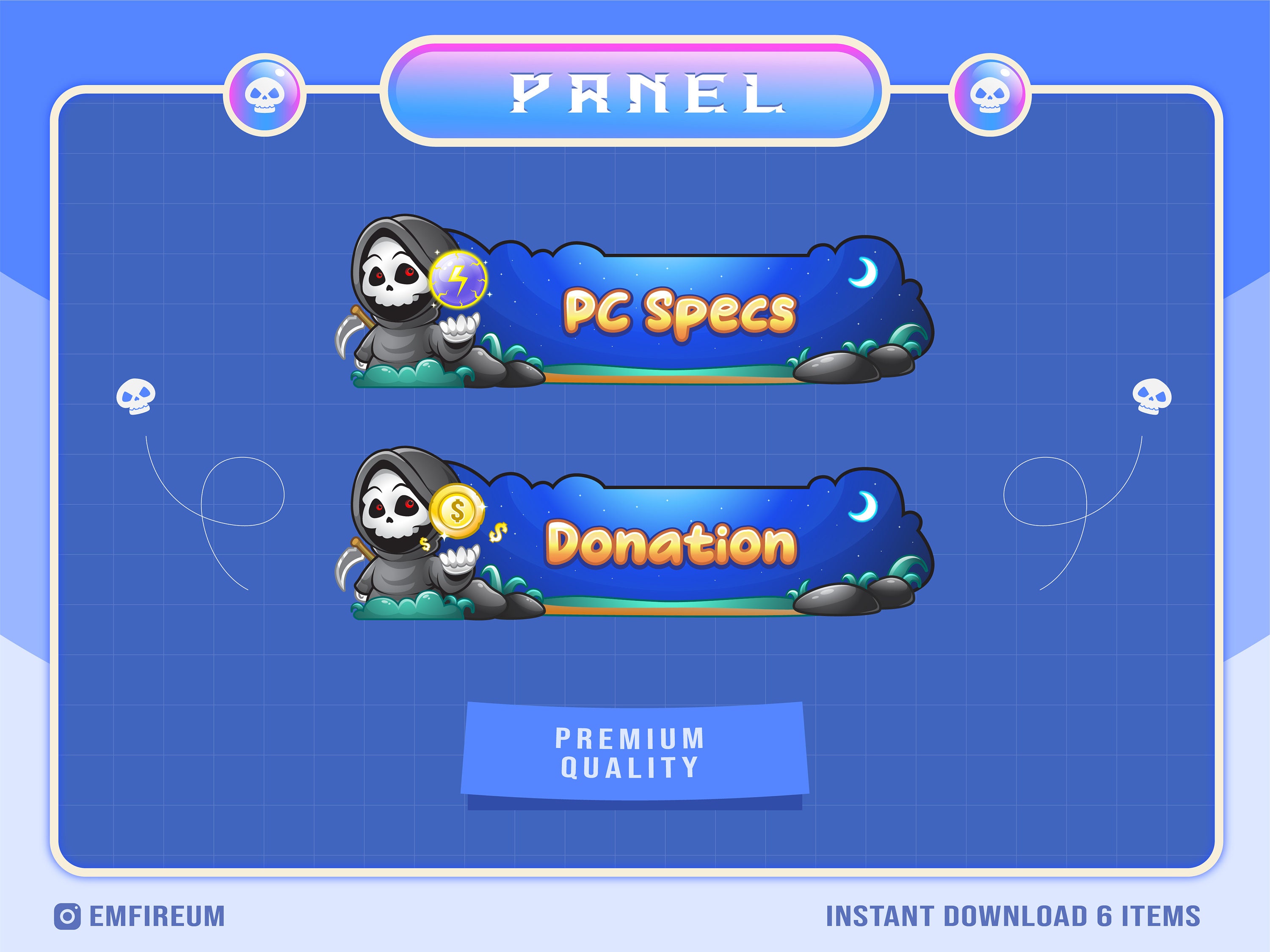 Grim Reaper Panel - Etsy