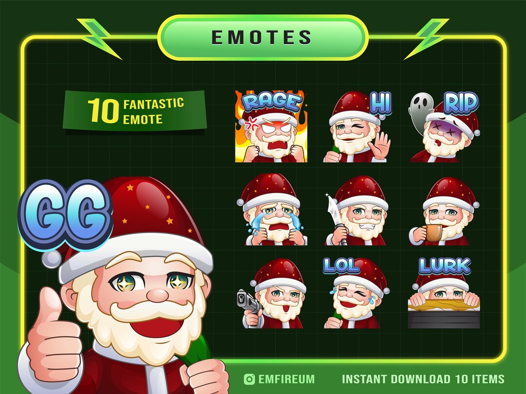 Santa Claus Emote - Etsy