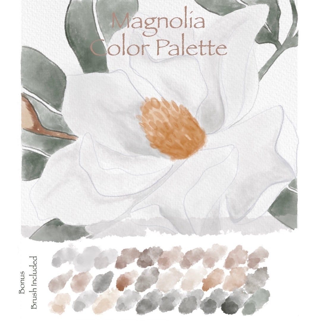Magnolia Color Palette Procreate - Etsy