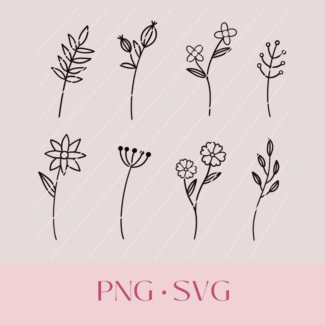 Flower Plotter and Laser File in SVG and PNG, Commercial - Etsy