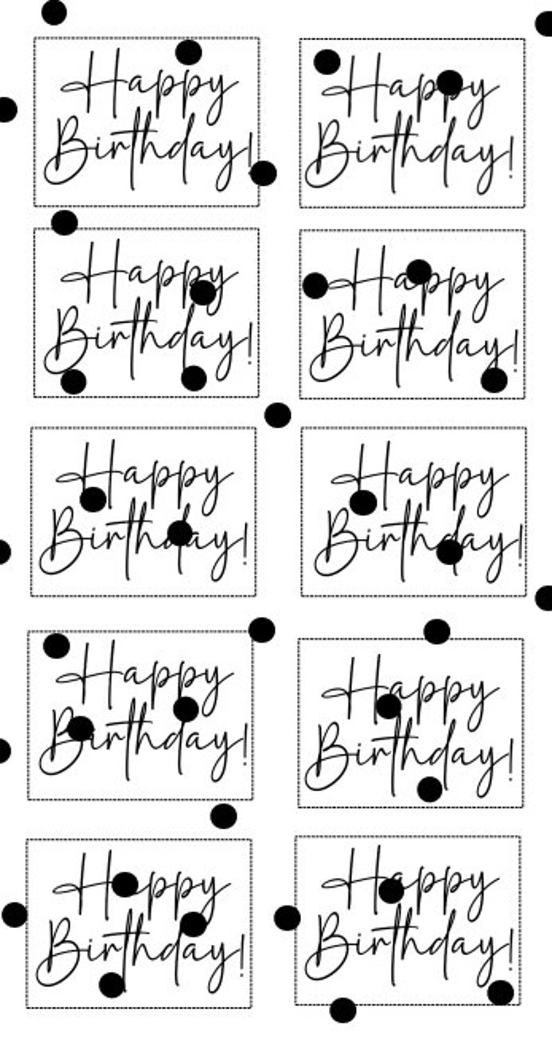 Birthday Print Template, Template for Printing Birthday, Birthday Card ...