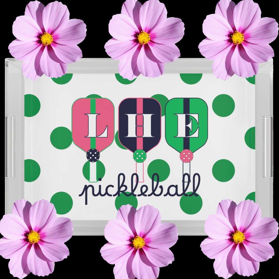 Monogrammed Serving Tray for Pickleball Gift Idea for Hostess Gift Idea ...