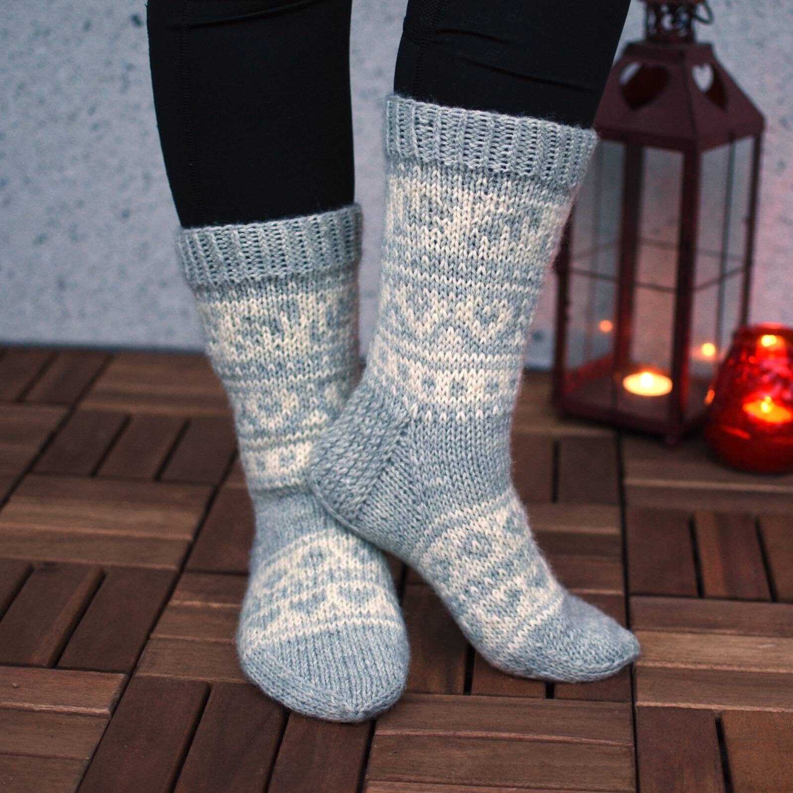 Nordic Winter Socks Knitting Pattern - Etsy