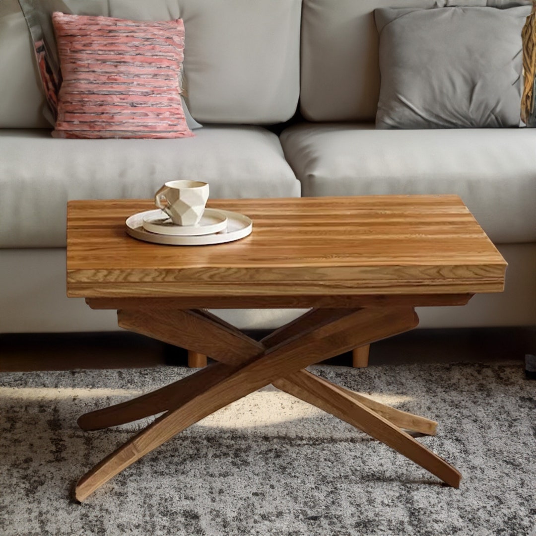 SPIDER Transformer Table Coffee Table Hardwood 3-in-1 - Etsy