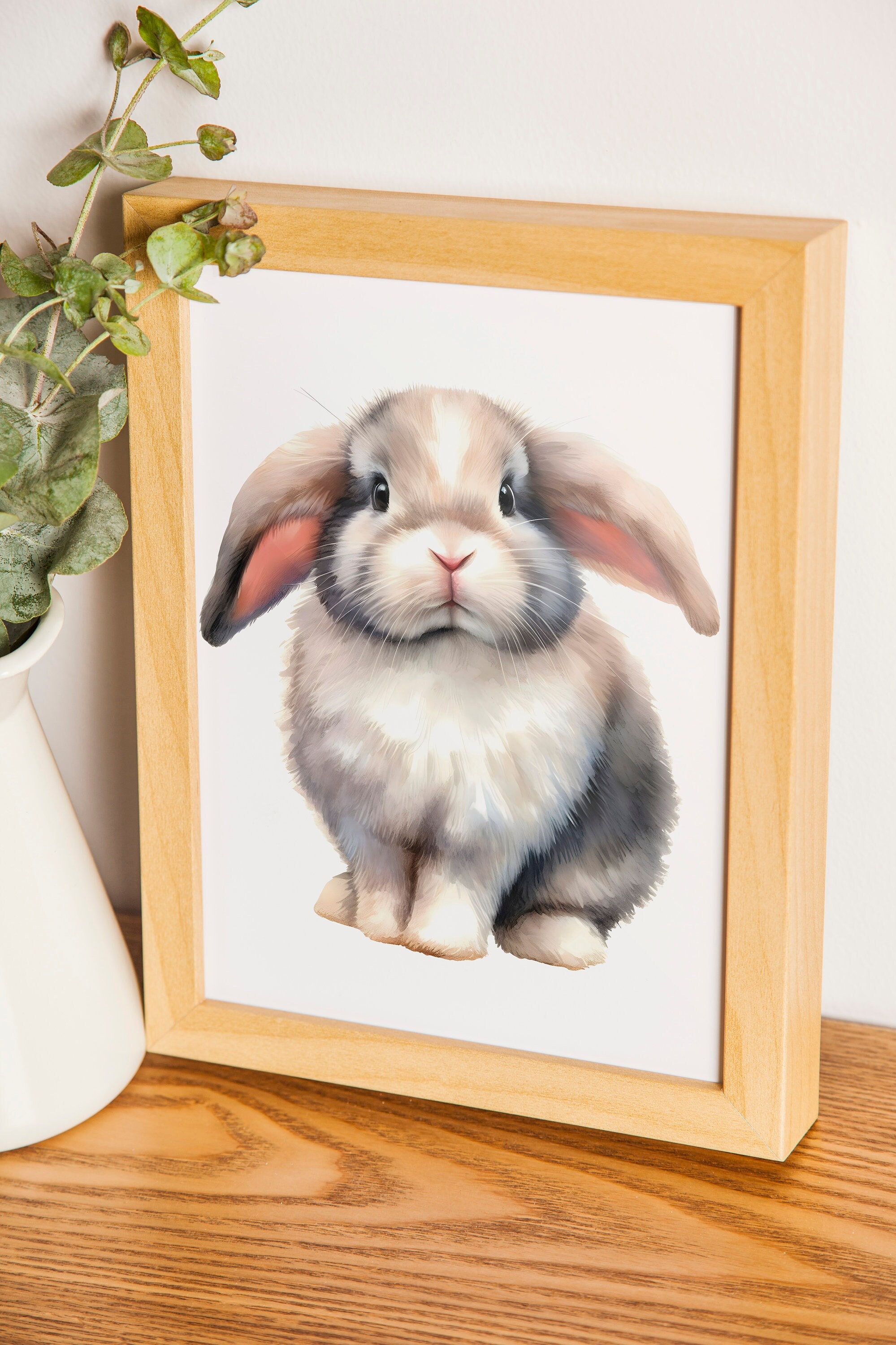 Holland Lop Rabbit, Rabbit Art, Rabbit Poster, Mini Lop, Kids Room ...