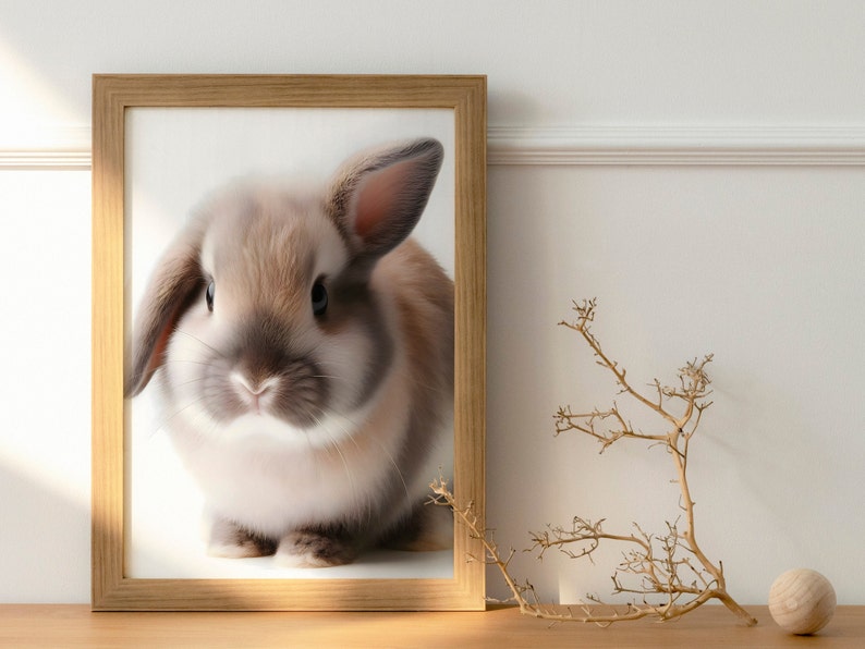 Mini Lop, Rabbit Art, Bunny Poster, Holland Lop Rabbit, Cute Bunny ...