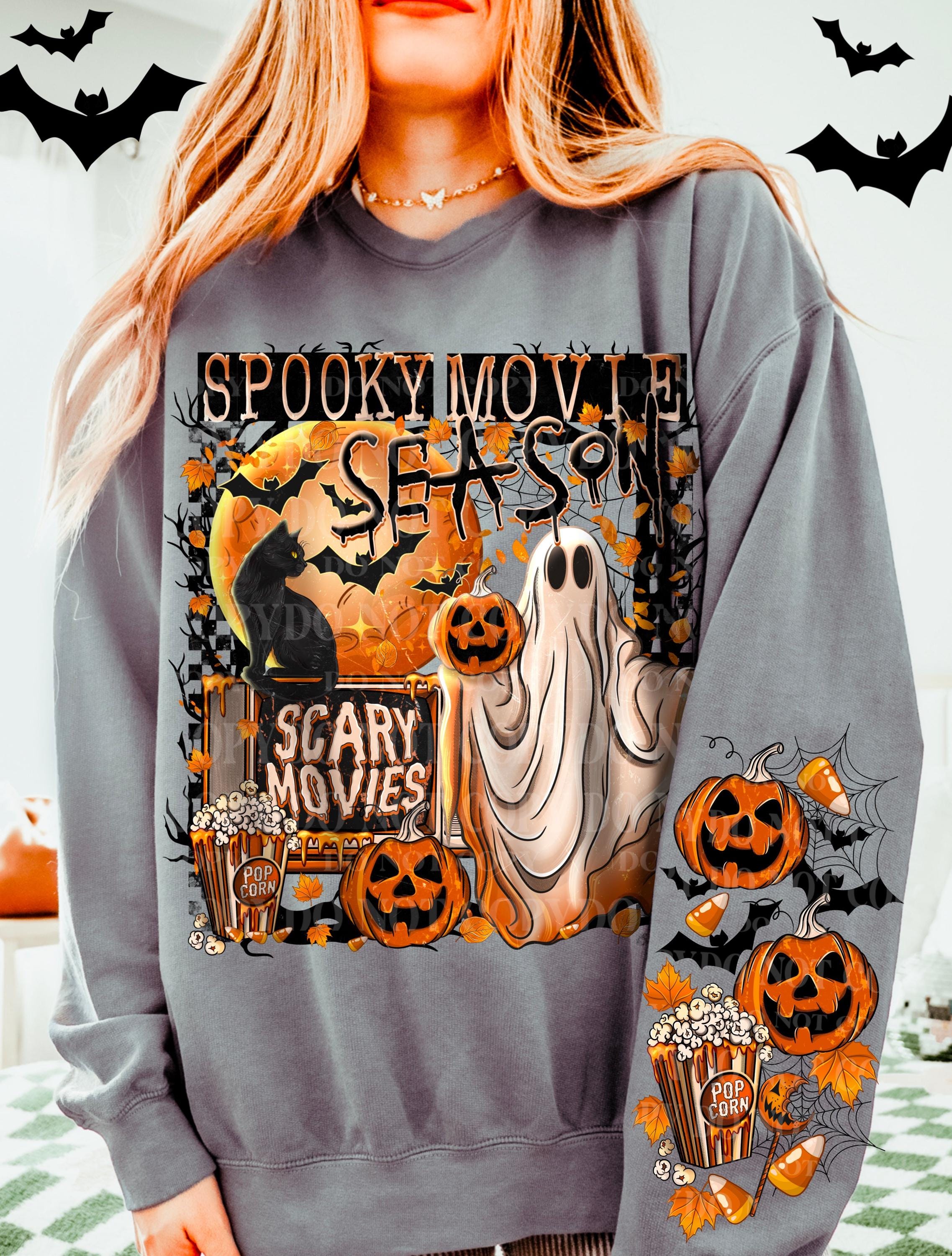 Spooky Movie Season DTF Transfer With Sleeve Trendy Halloween DTF ...