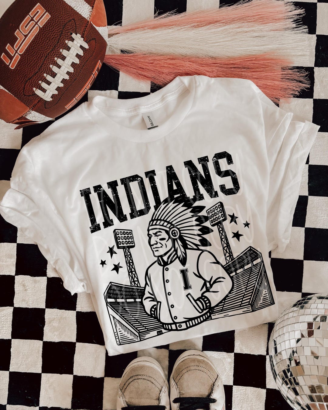 Indians Letterman Mascot DTF Transfer | Trendy School Spirit DTF ...