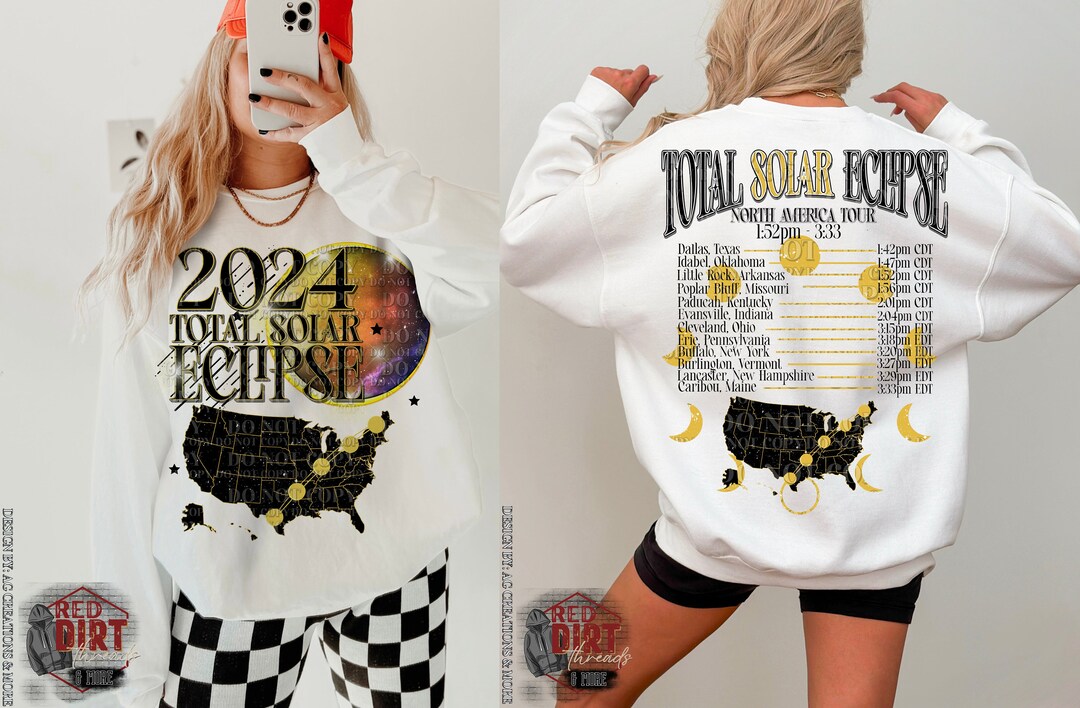 2024 Total Eclipse DTF Transfer Trendy DTF Transfer High Quality Image Transfers Ready to Press ...