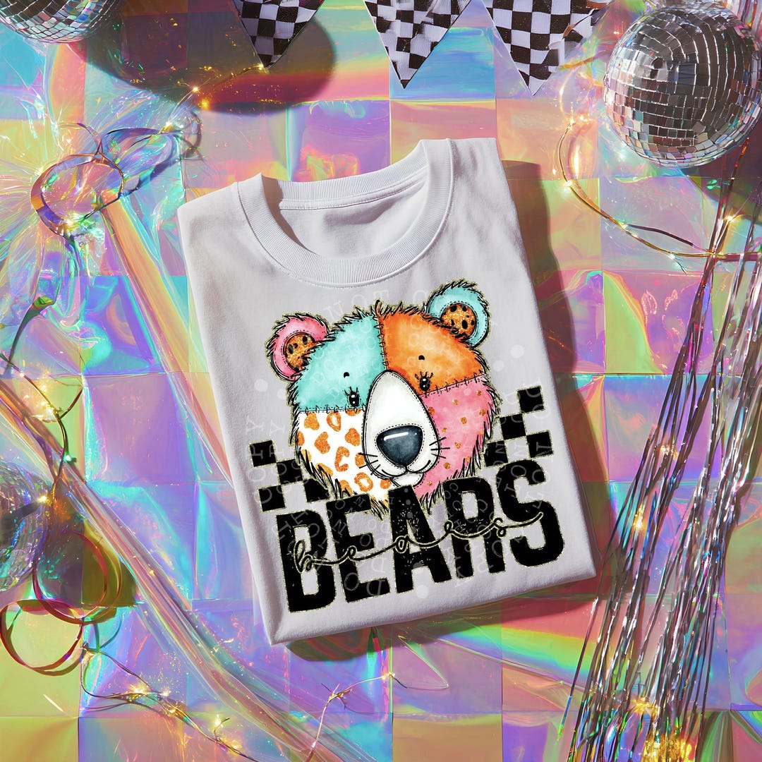 Colorful Bears DTF Transfer | Trendy School Spirit DTF Transfer | High ...