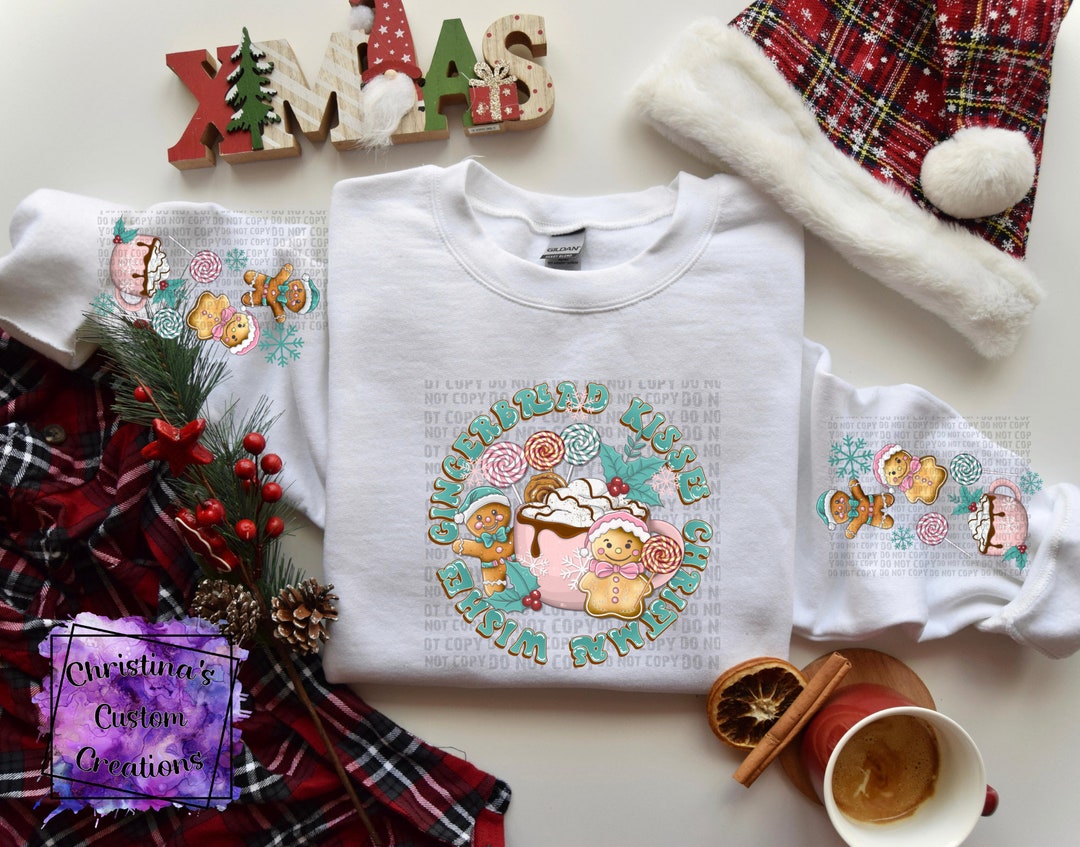 Gingerbread Kisses DTF Transfer High Quality DTF Transfer Ready to ...