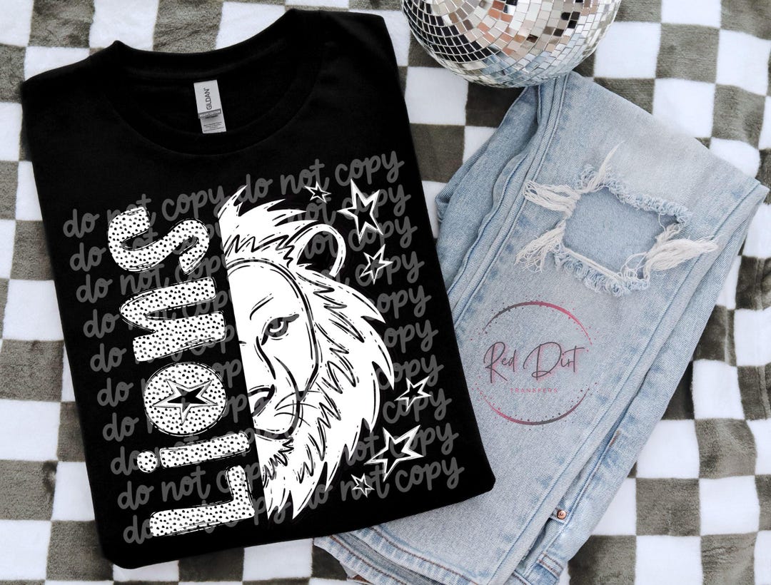 Lions DTF Transfer | Trendy School Spirit DTF Transfer | High Quality ...