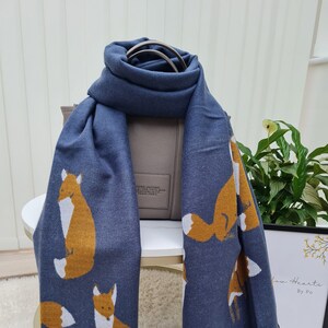Fox Print Incredibly Soft Women Scarf Shawl Greeting Card Option ...