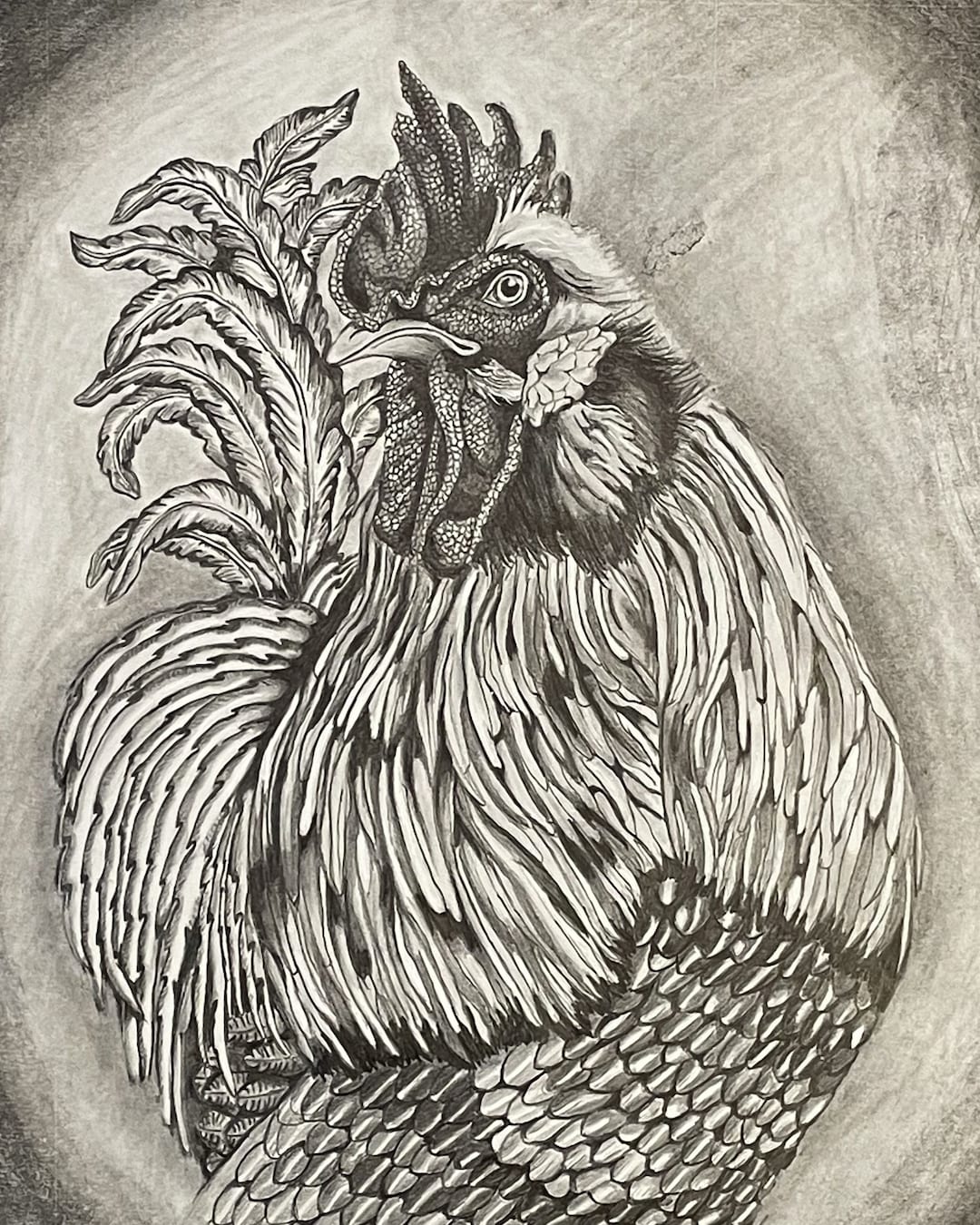 Rooster Print| Rooster Drawing Print| Rooster Art |realistic Rooster ...