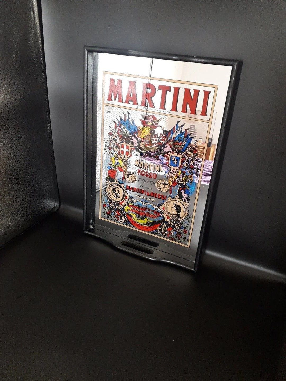 Martini Mirror Tray Vintage Bar Bistro Decor - Etsy
