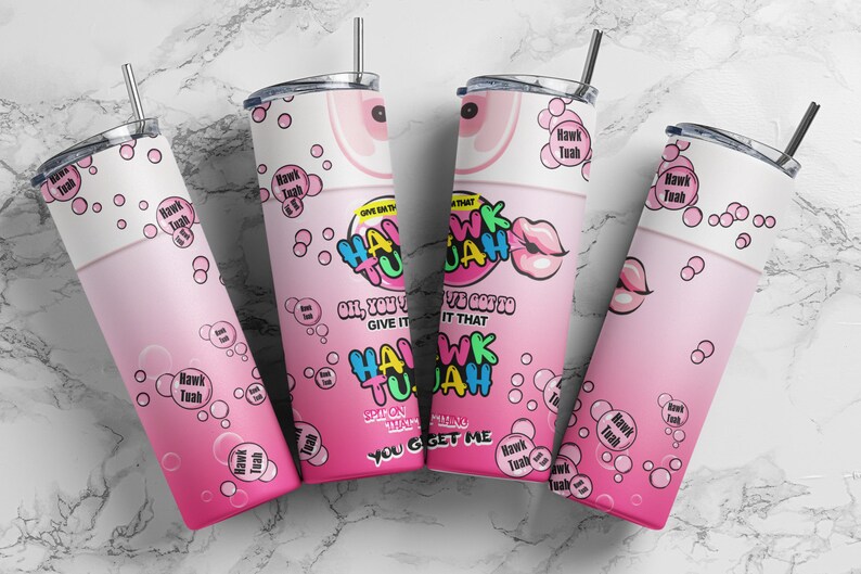 Hawk Tuah Spray Tumbler 20 Oz Skinny | Spit on That Thing, You Get Me ...