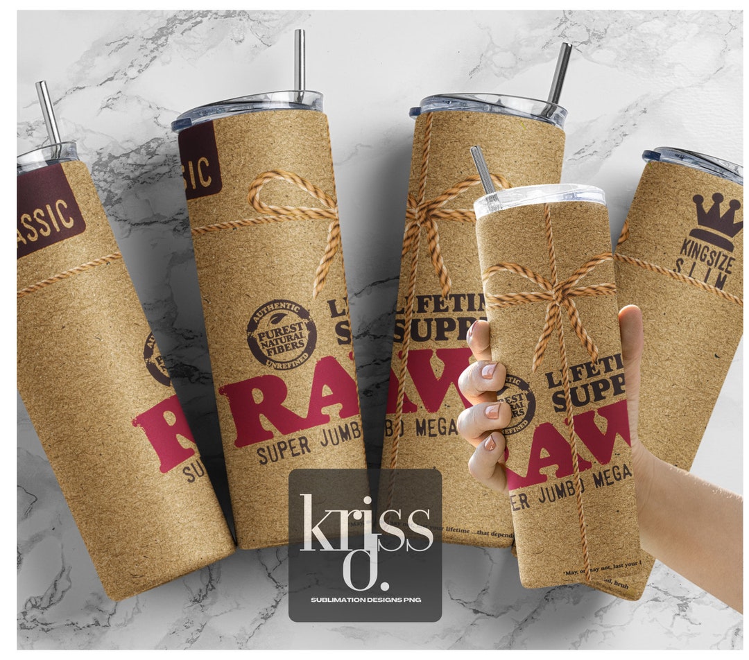 Raw Papers Design Wrap Weed Sublimation Designs Cannabis, 20oz Tumbler ...