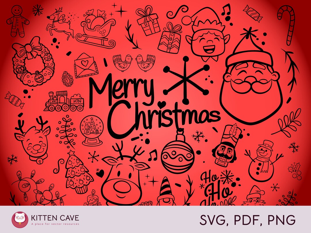 Xmas SVG Bundle, Santa Claus SVG, Noel, Christmas, Greetings, Holiday ...