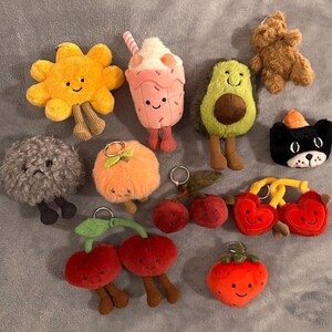 Jellycat Cherry Keychain - Etsy