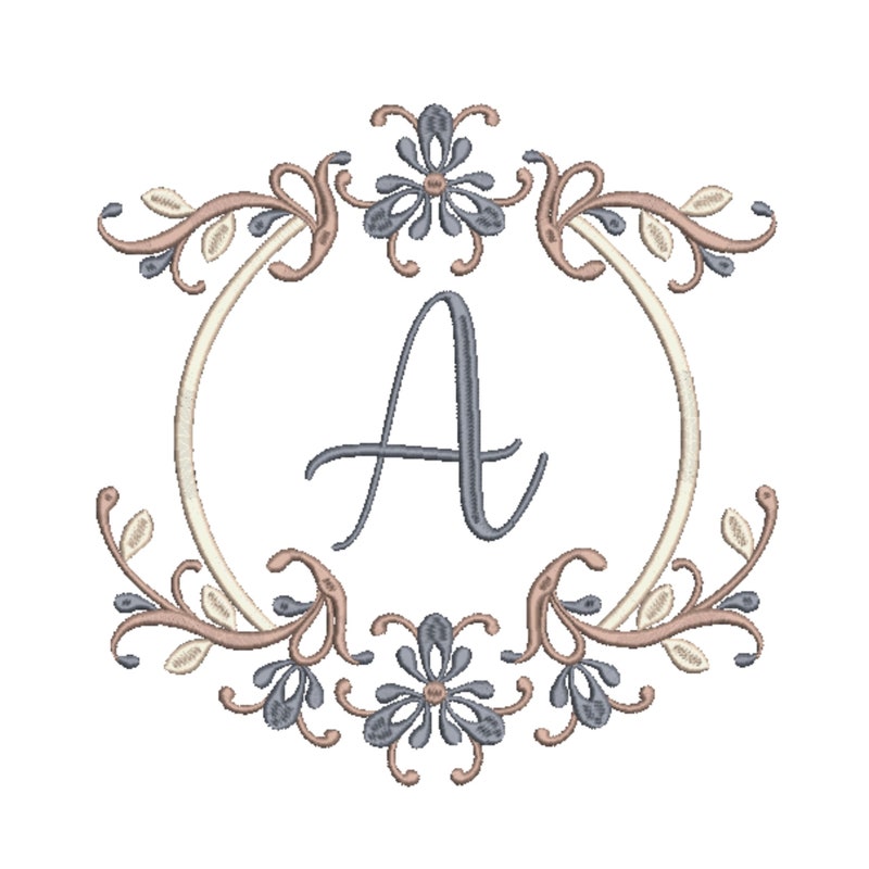 Single Letter Monogram Embroidery - Etsy