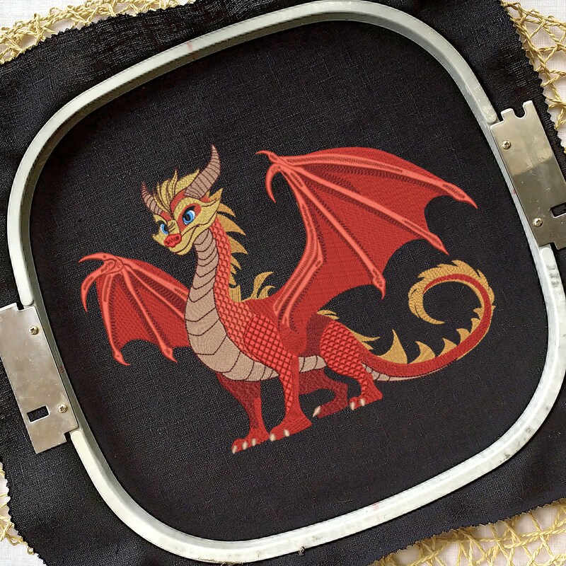 Dragon Embroidery - Etsy