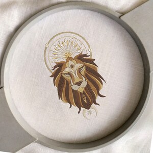 Zodiac Leo King Machine Embroidery Design Magic Astrology Embroidery ...