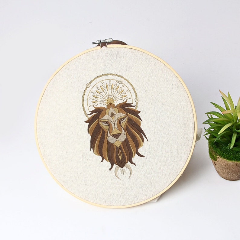 Zodiac Leo King Machine Embroidery Design Magic Astrology Embroidery ...