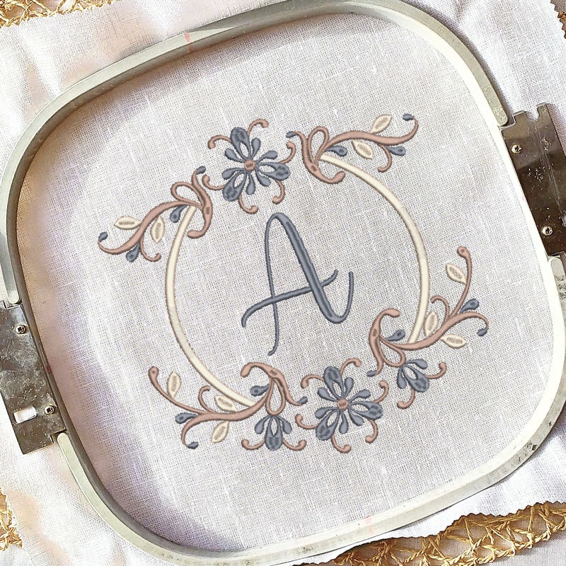 Single Letter Monogram Embroidery - Etsy