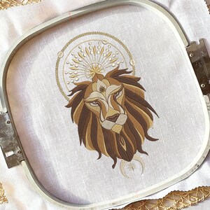 Zodiac Leo King Machine Embroidery Design Magic Astrology Embroidery ...