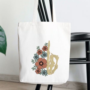 Flower Skeleton Middle Finger Machine Embroidery Design Floral Skull ...