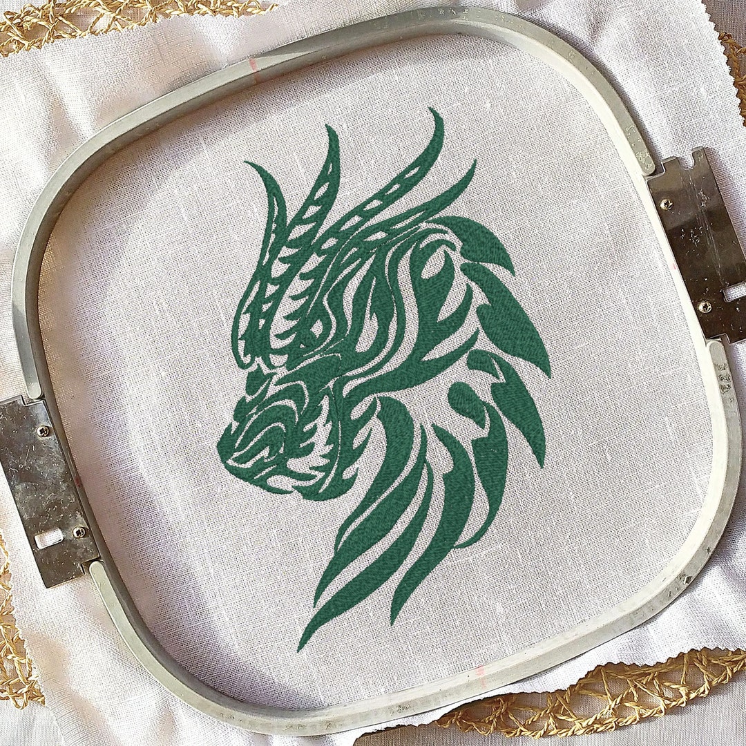 Machine Embroidery Design Green Earth Dragon. Digital Embroidery File 6 ...