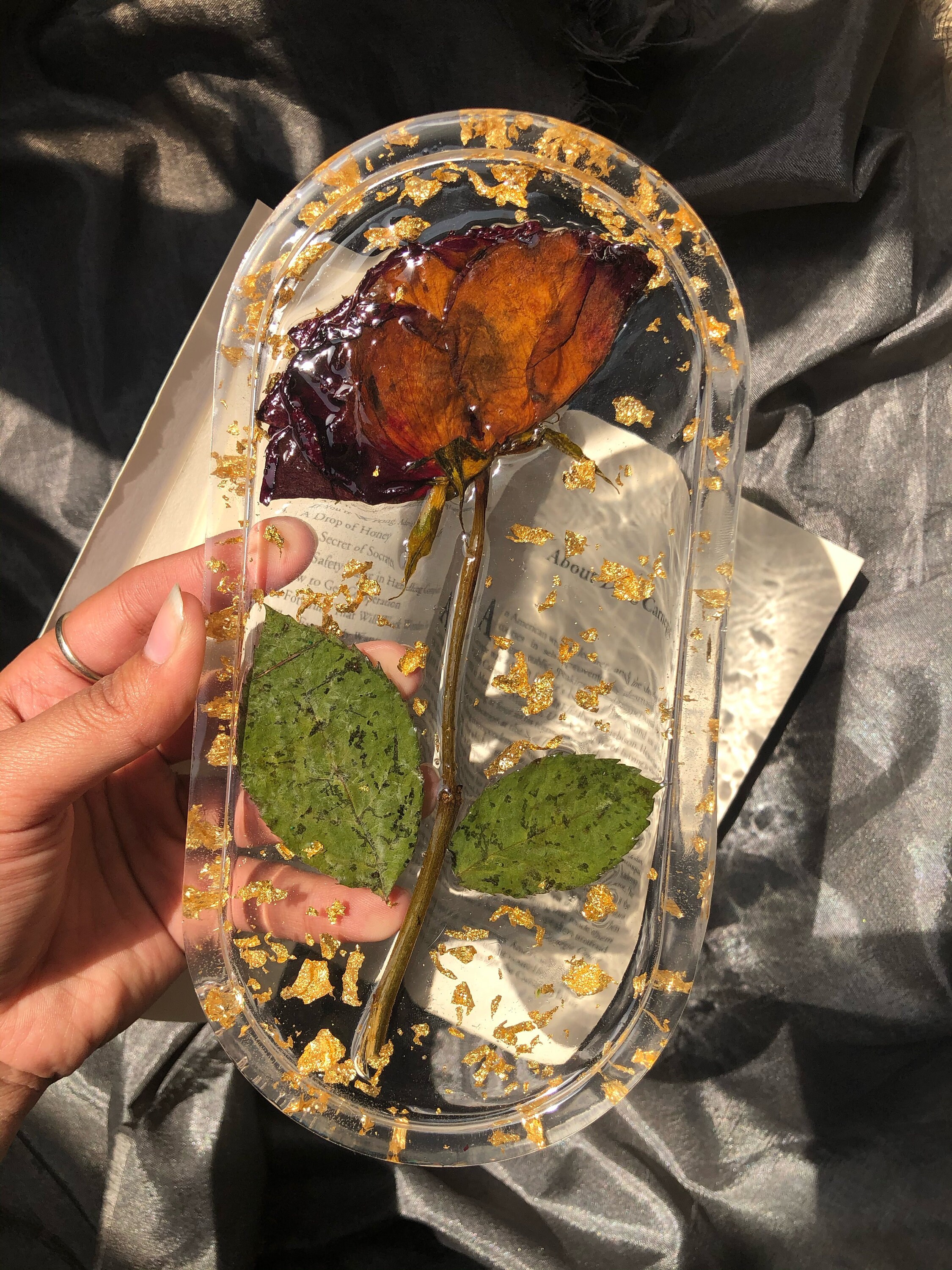Resin Rose Preserved Trinket Dish Tray - Etsy