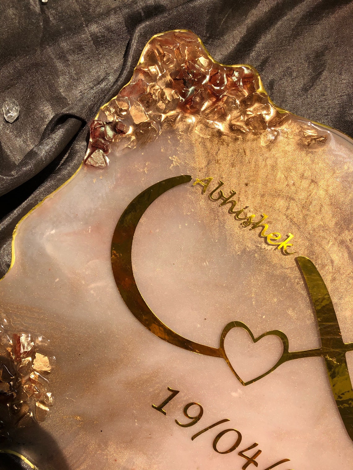 Resin Art Infinity Frame, Custominfinityframe, Pearlcolor ...