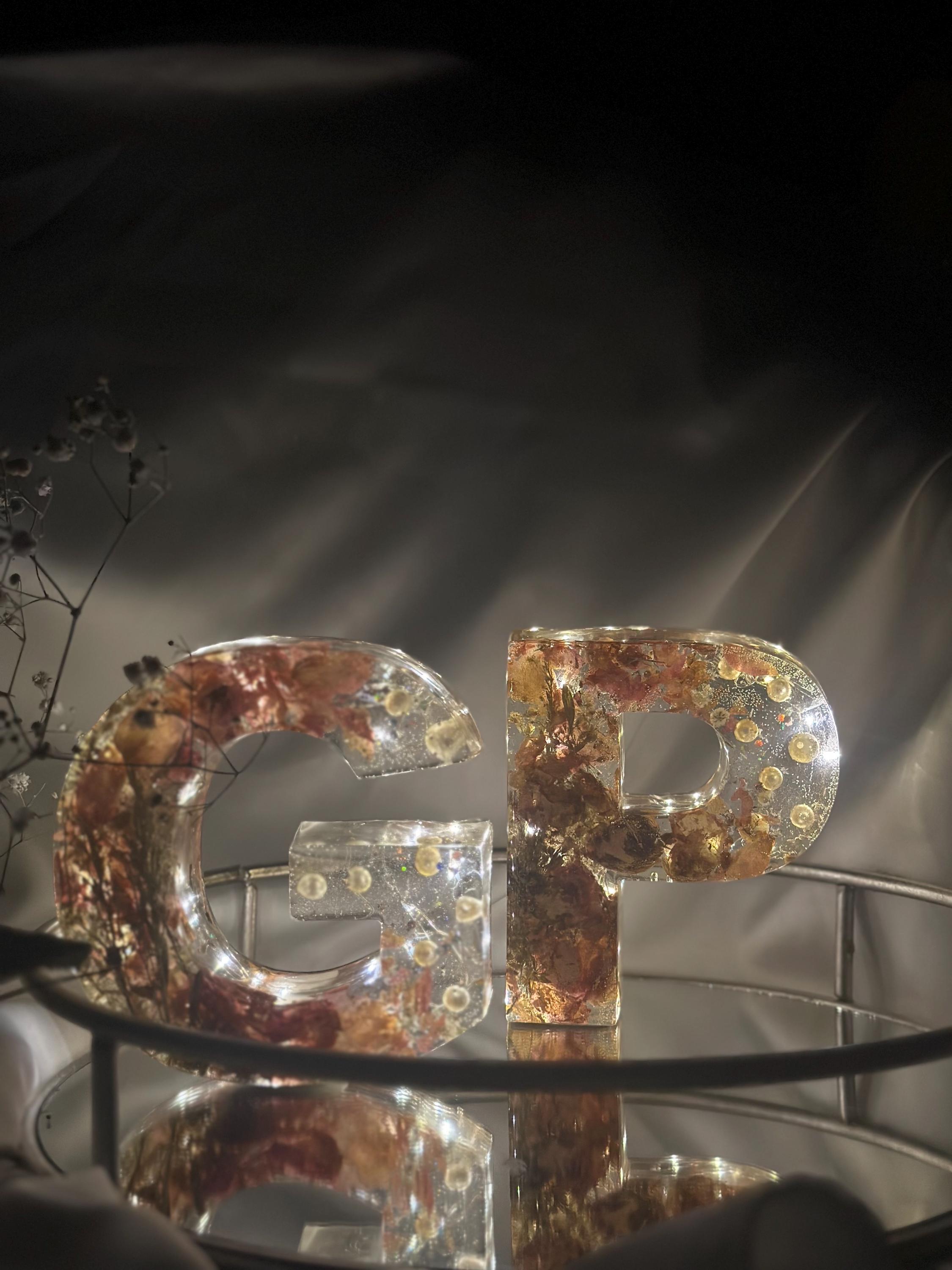 Resin Initial Letter Lamp - Etsy