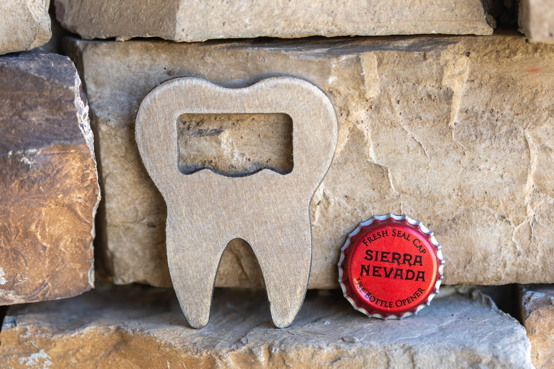 Stainless Steel Metal Tooth Bottle Opener - Dentist, Hygienist, Dental ...