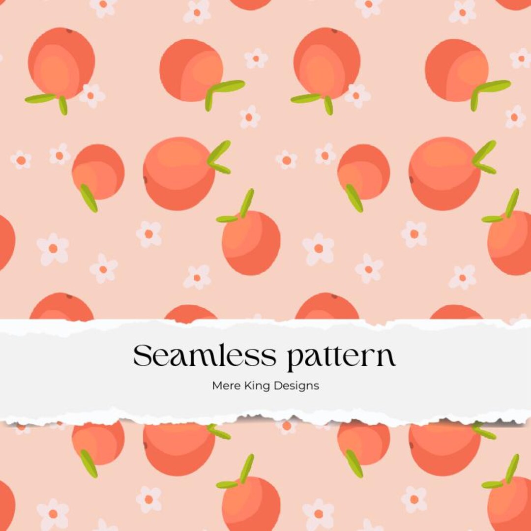 Peachy Keen Seamless Printable File for Crafting, Sewing, Printing ...