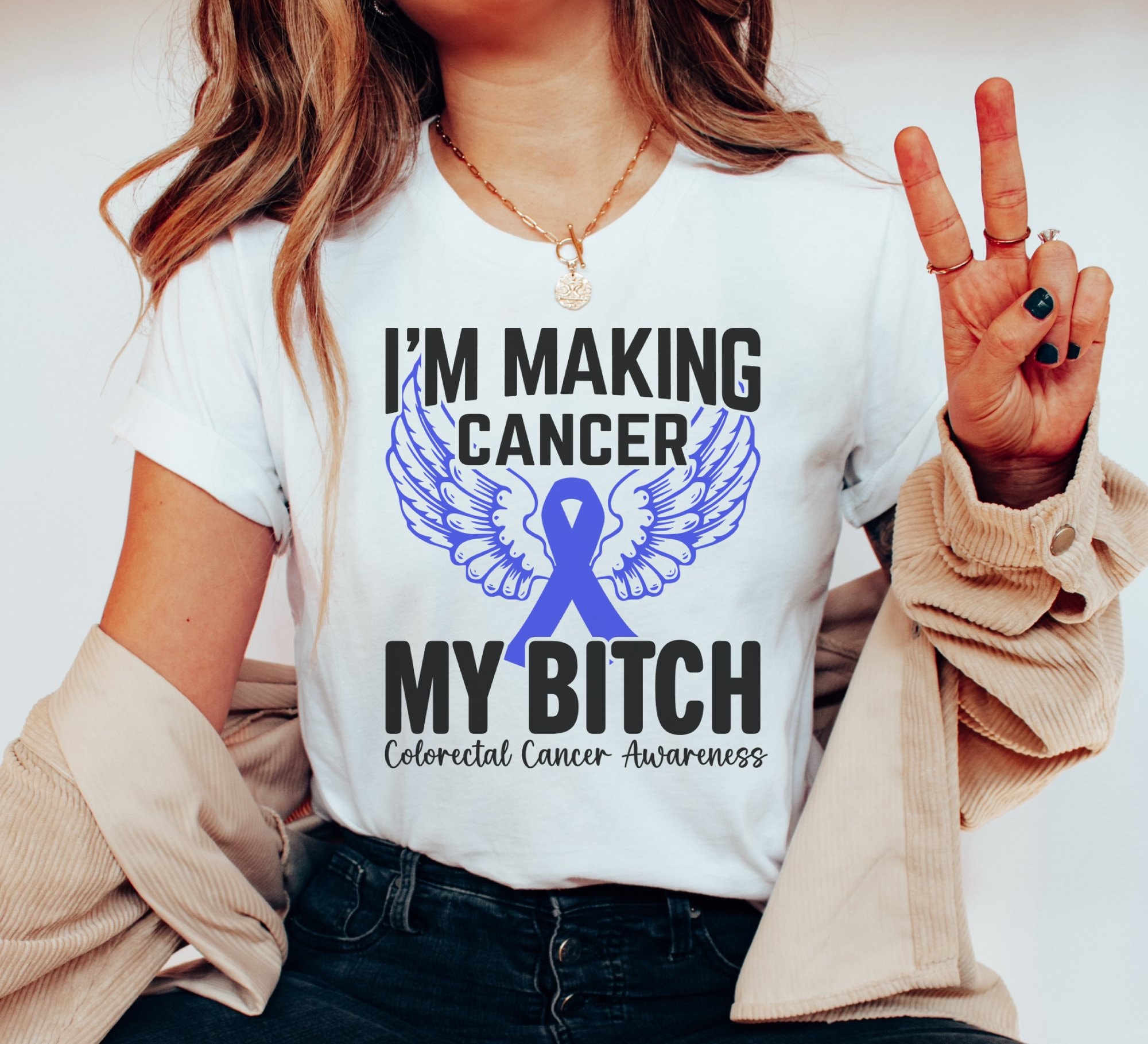Colorectal Cancer Awareness Shirt, Colorectal Cancer Fighter T-shirt ...