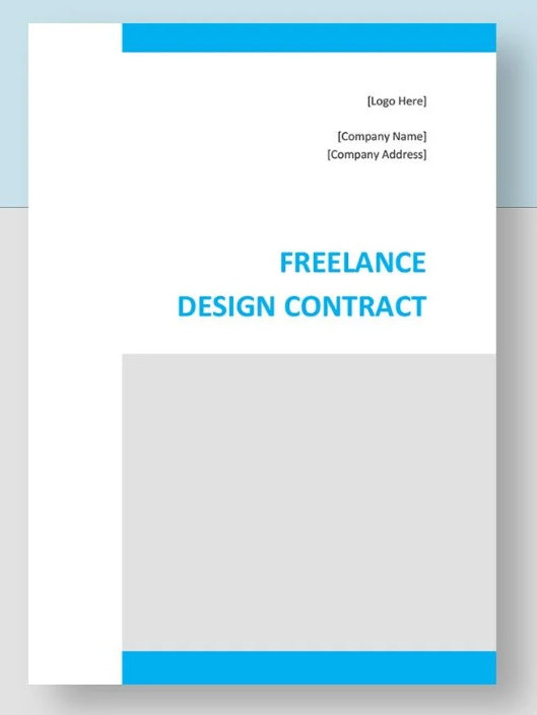 Freelance Design Contract Template Design in Word, Easily Editable ...