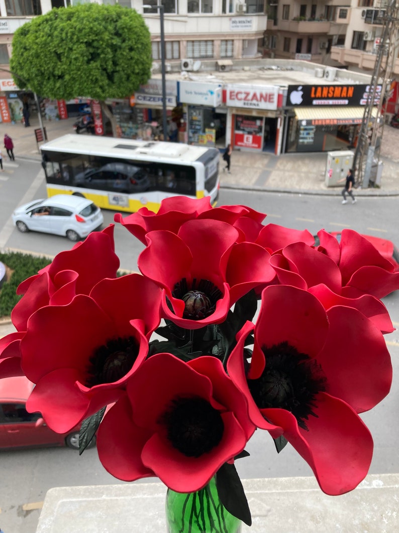 Eva-poppy Flowers Bouquet - Etsy