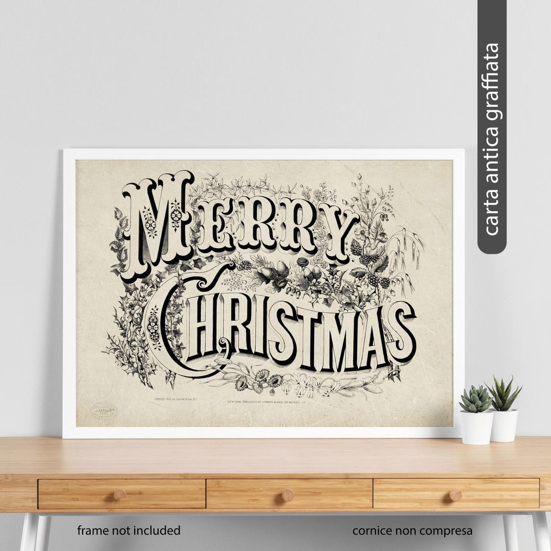 Merry Christmas lithograph 1876 Published by Currier & Ives. Print ...