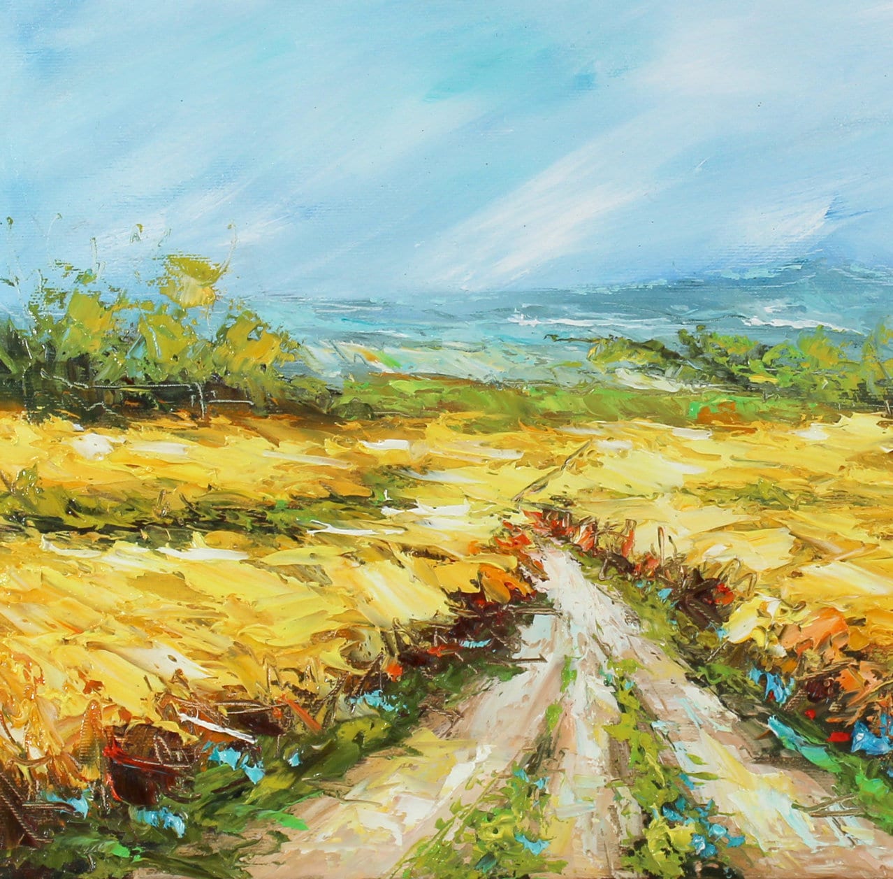 Countryside Oil Painting Canvas Texture Painting Nature - Etsy