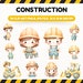 Watercolor Construction Clip Art Bundle for Kids, Bulldozer, Dump Truck ...