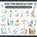 Watercolor Doctor Graduation Clipart, Medical Illustration (PNG JPG) - Etsy