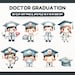 Watercolor Doctor Graduation Clipart, Medical Illustration (PNG JPG) - Etsy