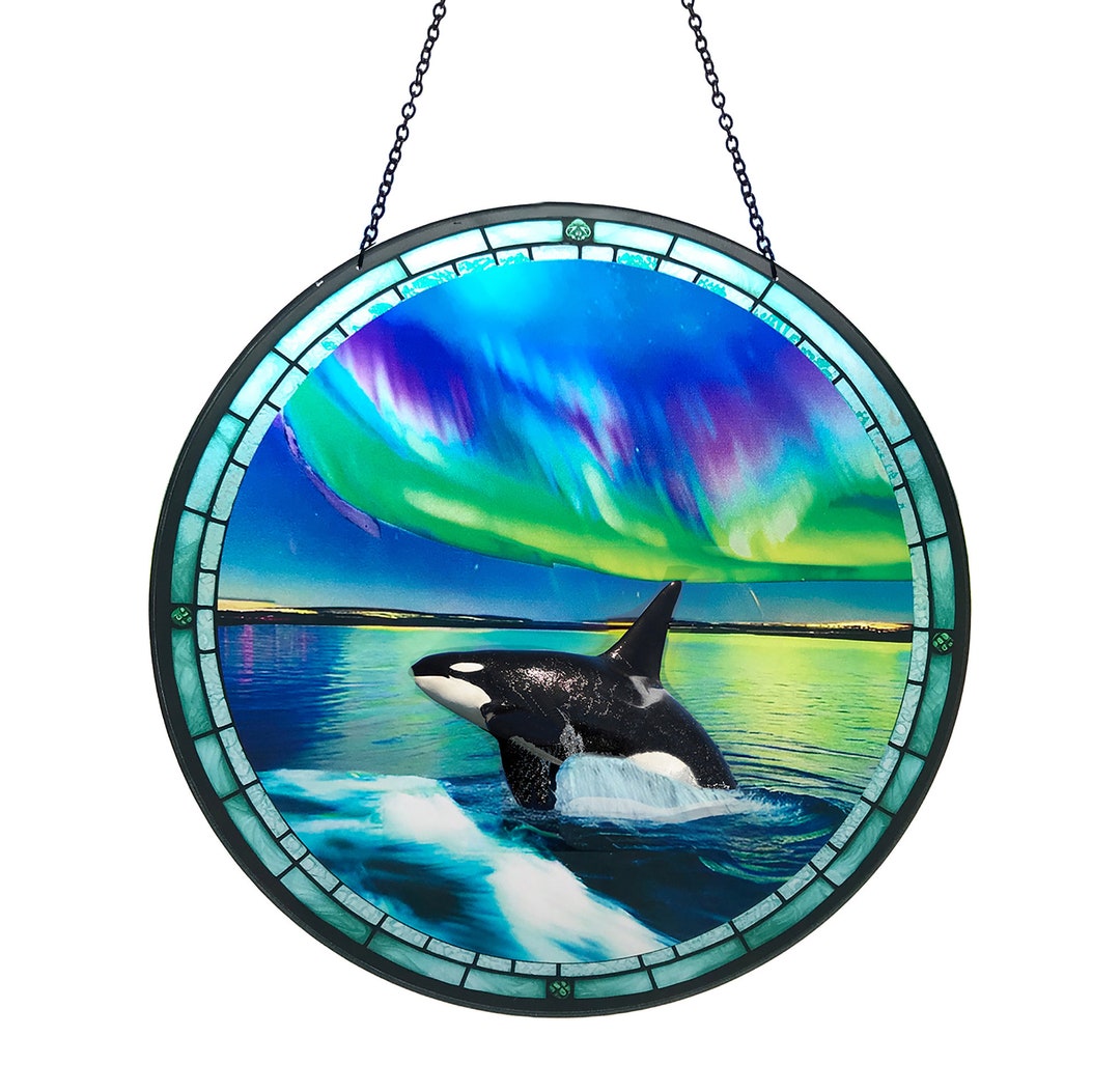 Orca Whale Suncatcher: 6" Acrylic Window Decor - Etsy