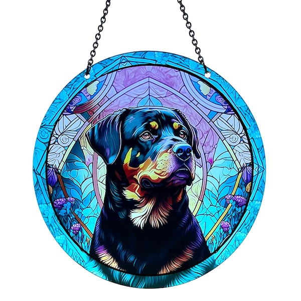 Rottweiler Stained Glass - Etsy
