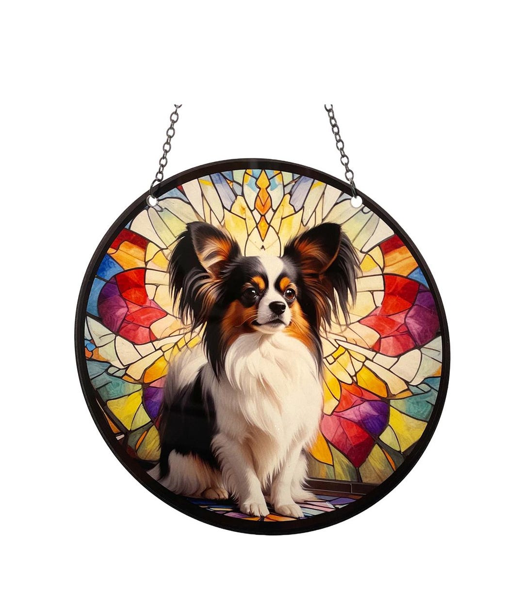 Papillon - Dog Acrylic Suncatcher - 6 Inch Diameter - Dog Lover Gifts ...