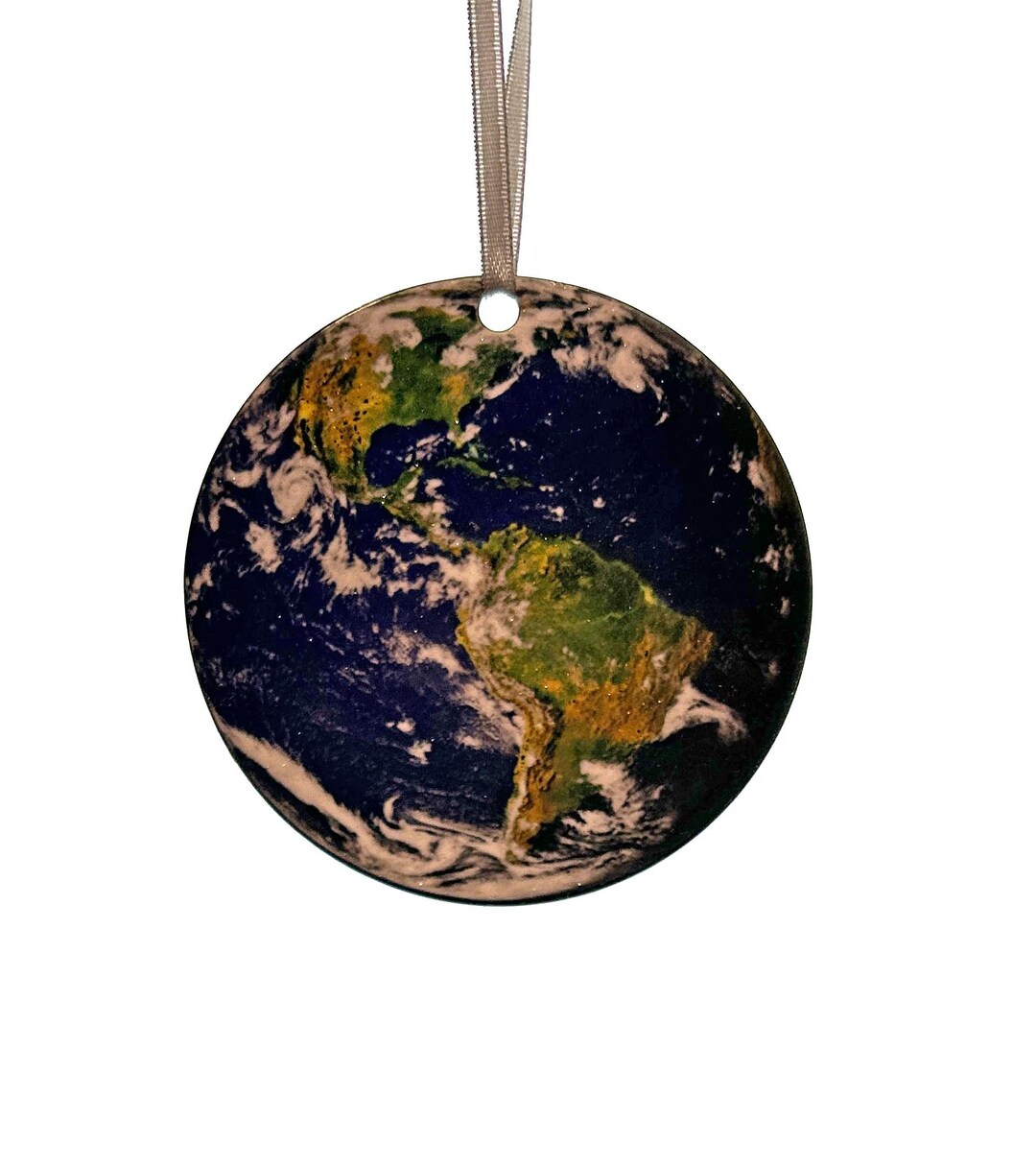 Earth Ornament Double Sided Stainless Steel Made in the USA, Great Gift ...