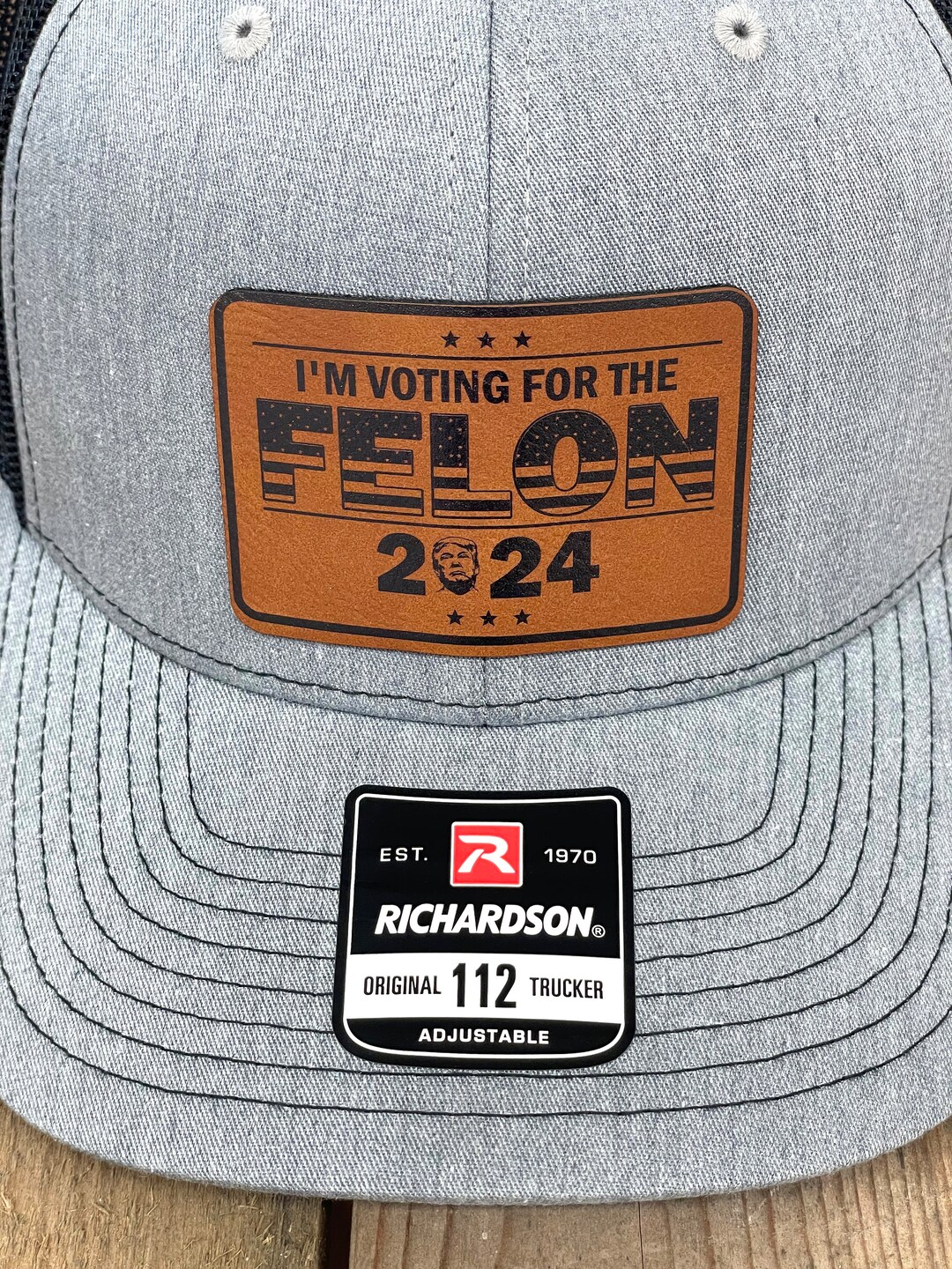 I'm Voting Felon, Trump 2024, MAGA Hat, Conservative Cap, Leatherette ...